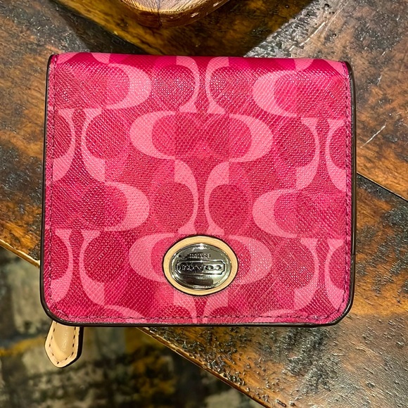 Coach | Other | Coach Two Tone Pink Wallet | Poshmark